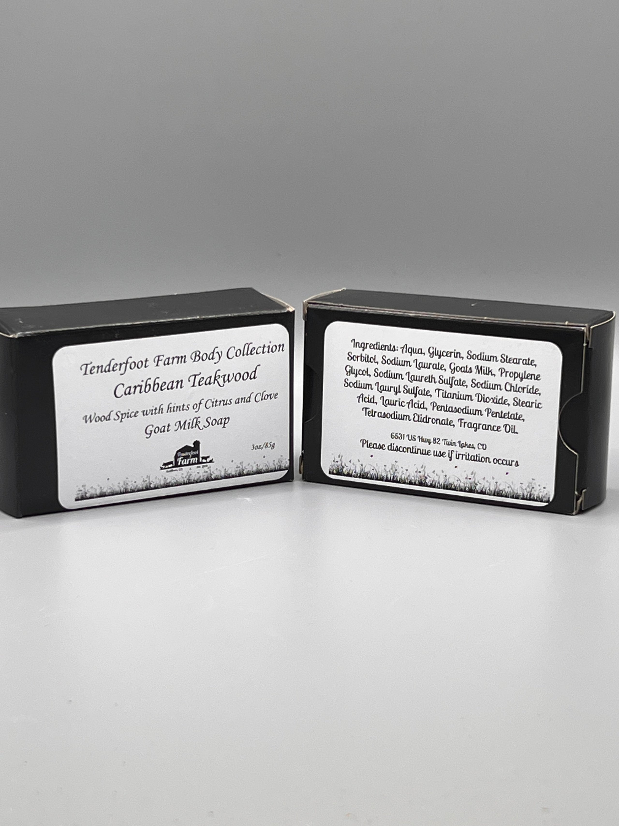 Caribbean Teakwood Goat Milk Bar Soap | Tenderfoot Farm Meat